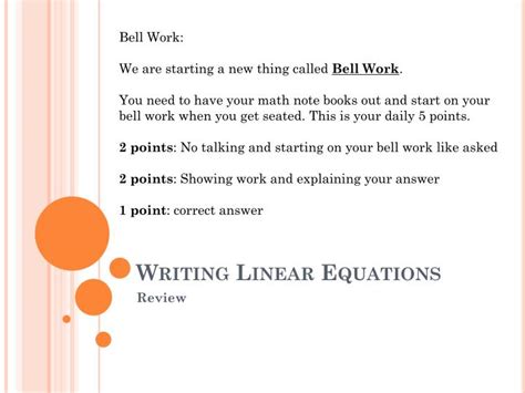 PPT Writing Linear Equations PowerPoint Presentation Free Download ID 2591766