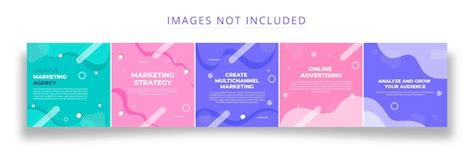 Instagram 회전 목마 게시물 템플릿 비즈니스용 소셜 미디어 게시물 프리미엄 벡터
