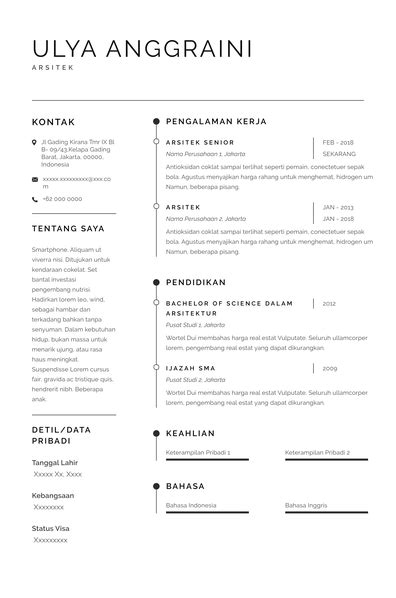 Contoh Cv Arsitek Contoh Cv Architect Pdf Architectural Design Riset
