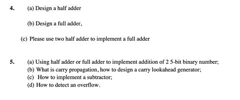 Solved C Please Use Two Half Adder To Implement A Ful