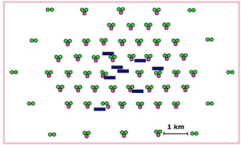 Layout Of Observation Stations At The Yakutsk Eas Array Double Dots