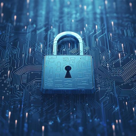 Premium Photo Tech Protection Padlock On Circuit Board Illustrating
