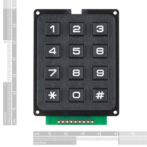 Keypad 12 Button Com 14662 Sparkfun Electronics