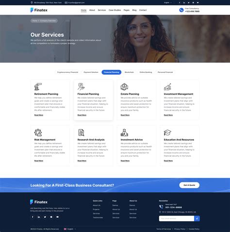 Finatex Finance Consulting Template By Avitex Themeforest