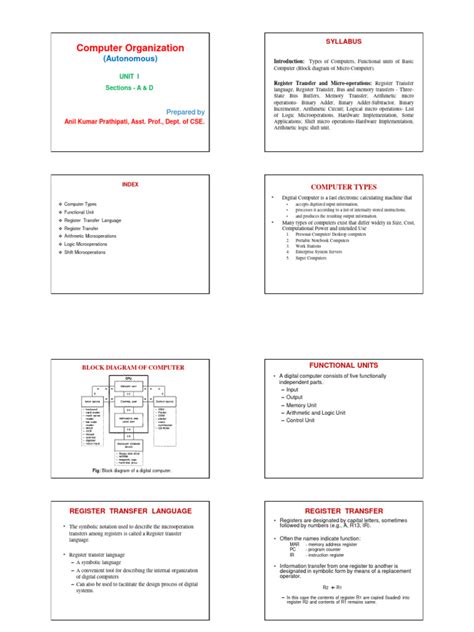 unit 1 pdf input output computer memory