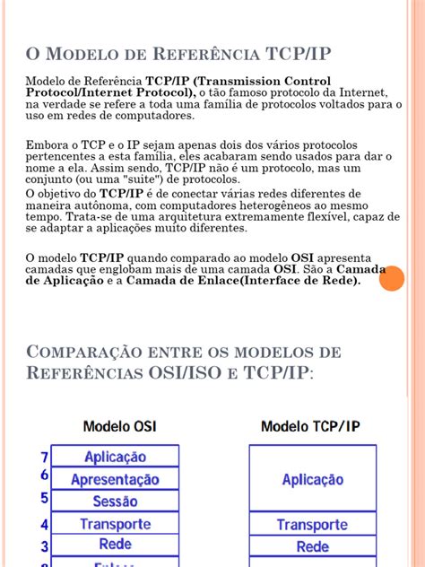 O Modelo De Referência Tcpip Iii Ano Pdf Protocolo De Controle De
