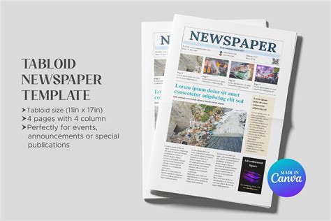 Tabloid Newspaper Template A Magazine Template By Oshin Design