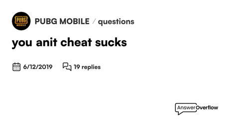 You Anit Cheat Sucks Pubg Mobile