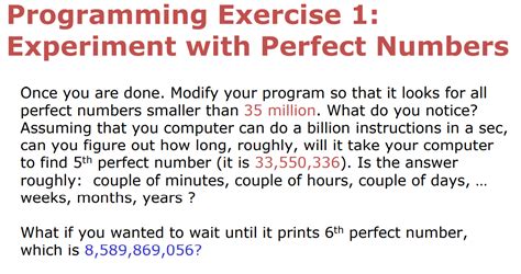 solved programming exercise 1 experiment with perfect