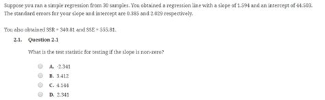 Solved Suppose You Ran A Simple Regression From 30 Samples Chegg Com