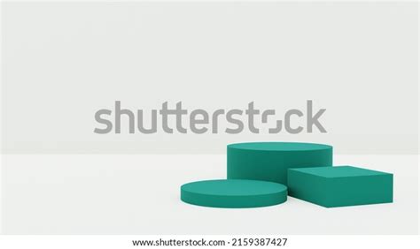 제품의 진한 녹색 연단 기하학적 모양을 스톡 일러스트 2159387427 Shutterstock