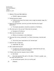 Polling Activity Assignment Docx Daniel Salcido Ms Cristyl DeBerard CRE October