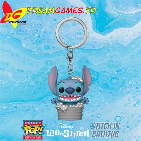 Funko Pocket Pop Keychain Lilo And Stitch Stich In Bathtub