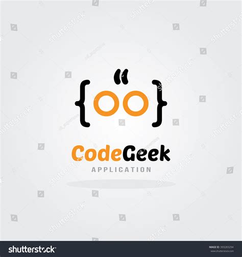Code Geek Logo Design Template Software Stock Vector Royalty Free