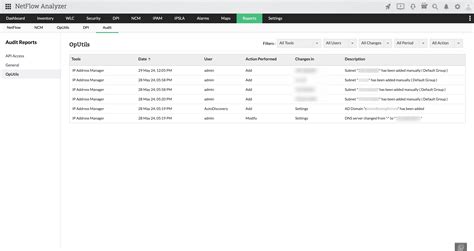 Audit Reports Netflow Analyzer Help Documentation