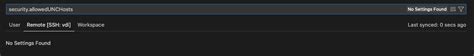 Remote SSH Bug Settings Missing In Remote Settings View Issue