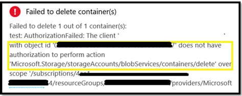 azure storage role based access control revoking delete access using