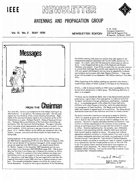 Messages From The Chairman Ieee Journals And Magazine Ieee Xplore