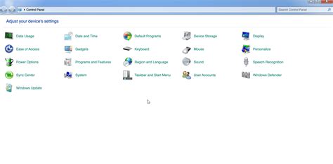 Control Panel In Win7 Simu Visnalize