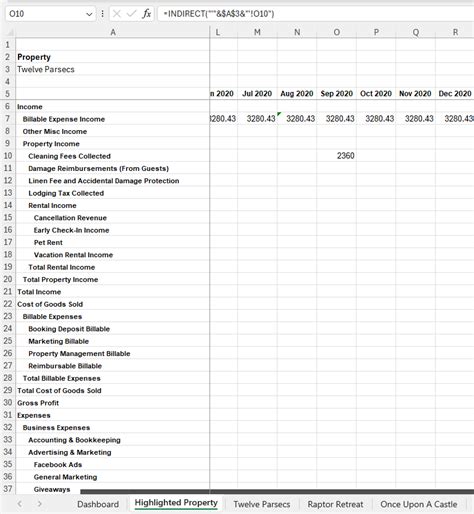 Excel Reference Worksheet