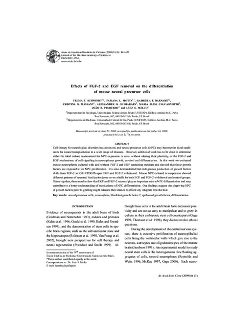 Pdf Of Mouse Neural Precursor Cells Luiz E A M Mello