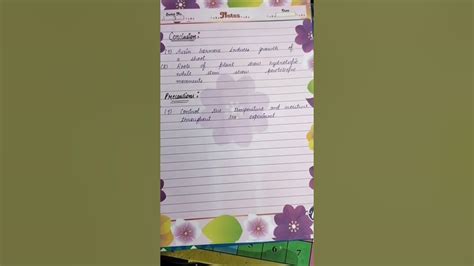 Science Practical File Class 10 My Practical File Shorts Practical