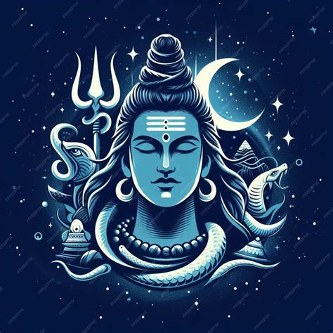 Premium Vector Lord Shiv Artistic Vector Design