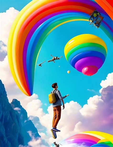 Premium Ai Image A World Without Gravity With Floating Objects