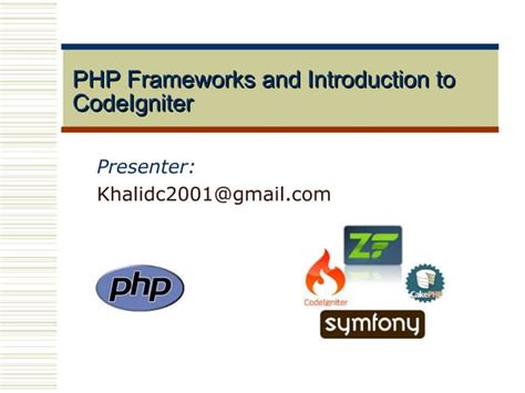 php frameworks and codeigniter ppt