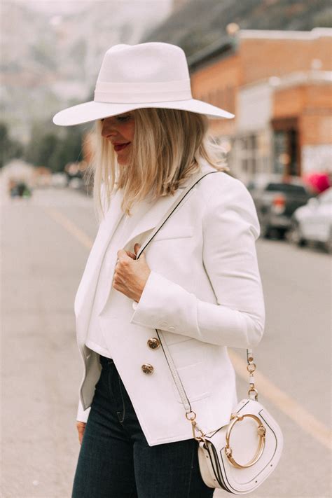 White Fedora Hat Outfits