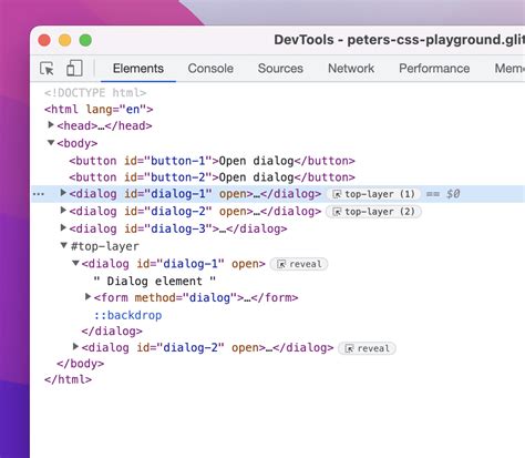 Top Layer Support In Chrome Devtools Blog Chrome For Developers