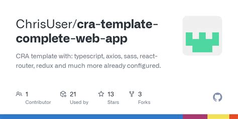Github Chrisusercra Template Complete Web App Cra Template With