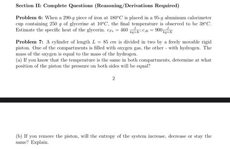 Solved Section Ii Complete Questions Reasoning Derivations