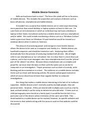 Mobile Device Forensics Lecture Notes Pdf Mobile Device Forensics Hello And Welcome Back To