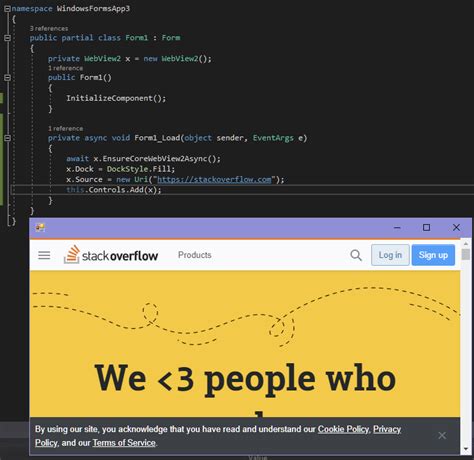 Webview2 On Net 472 Using C Or Vb Not Core Stack Overflow