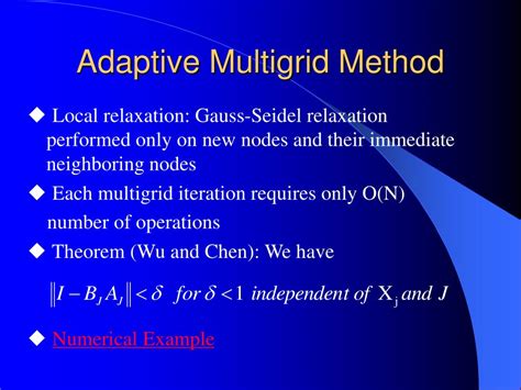 ppt adaptive multigrid fe methods an optimal way to solve pdes