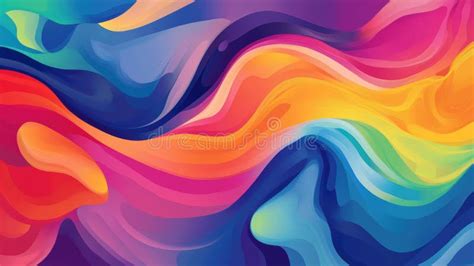 Vibrant Colorful Abstract Swirling Wave Design Stock Illustration Illustration Of Vibrant