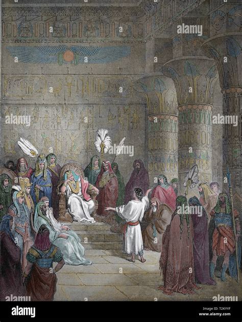 Joseph Interprets Pharaohs Dream The Bible Book Of Genesis Engraving By Gustave Dore 1866