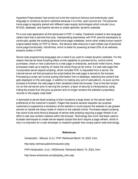 Cs 2205 Discussion Forum Unit 7 Hypertext Preprocessor Has Turned Out To Be The Maximum Famous