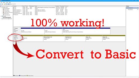 Easy Way To Convert A Dynamic Disk Partition To A Basic Partition100