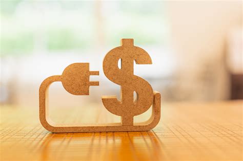 전기 기호가 있는 달러 기호입니다 가계 유틸리티 비용 월별 전기 요금 더 비싼 전기 요금의 개념 연료 및 전력 생산에 대한 스톡 사진 및 기타 이미지 Istock