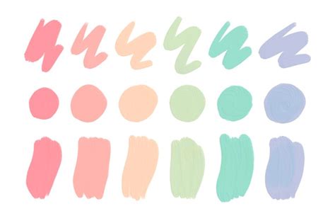 손으로 그린 아크릴 브러시 스트로크 컬렉션 무료 벡터