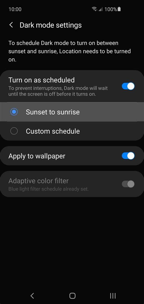 Make Android S Dark Mode Turn On Automatically At Sunset Android Gadget Hacks
