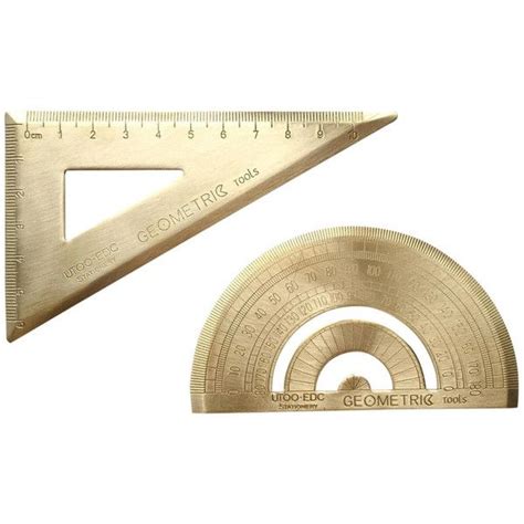 Stylish Brass Protractor Ruler