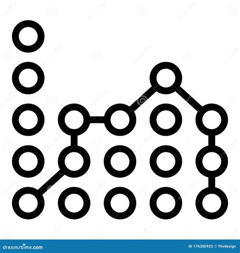 Analysis Regression Icon Outline Style Stock Vector Illustration Of