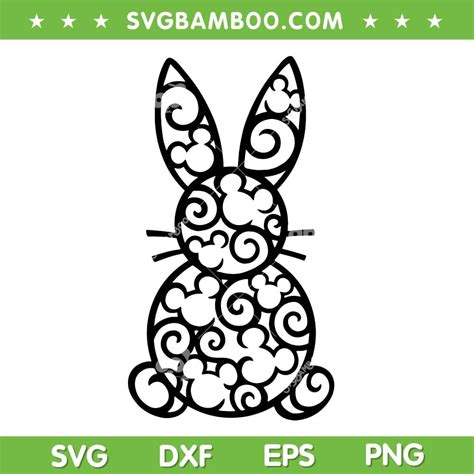 Funny Mickey Bunny Easter Svg Png
