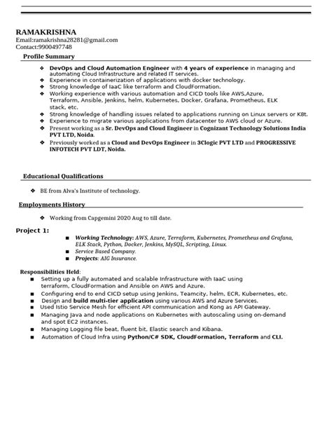 Rama Krishna Devops 4 Pdf Cloud Computing Amazon Web Services