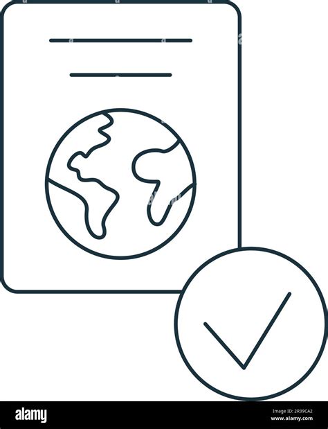 Passport Control Icon Monochrome Simple Sign From Airport Elements Collection Passport Control