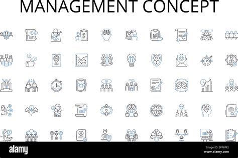 Management Concept Line Icons Collection Innovation Analysis Discovery Experiment Insight