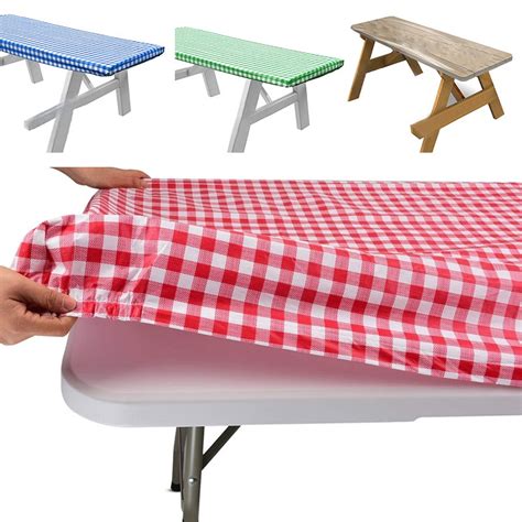 Pvc彈力桌布 防水防油鬆緊帶塑膠桌布 長方形餐桌罩 格子印花桌布 蝦皮購物